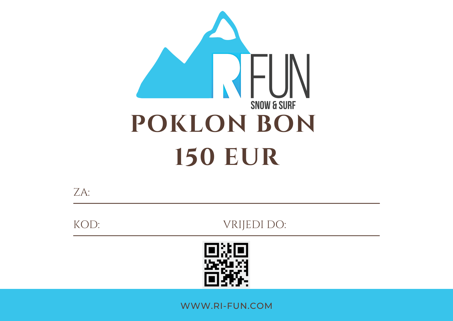 Poklon bon 150 EUR - Ri fun